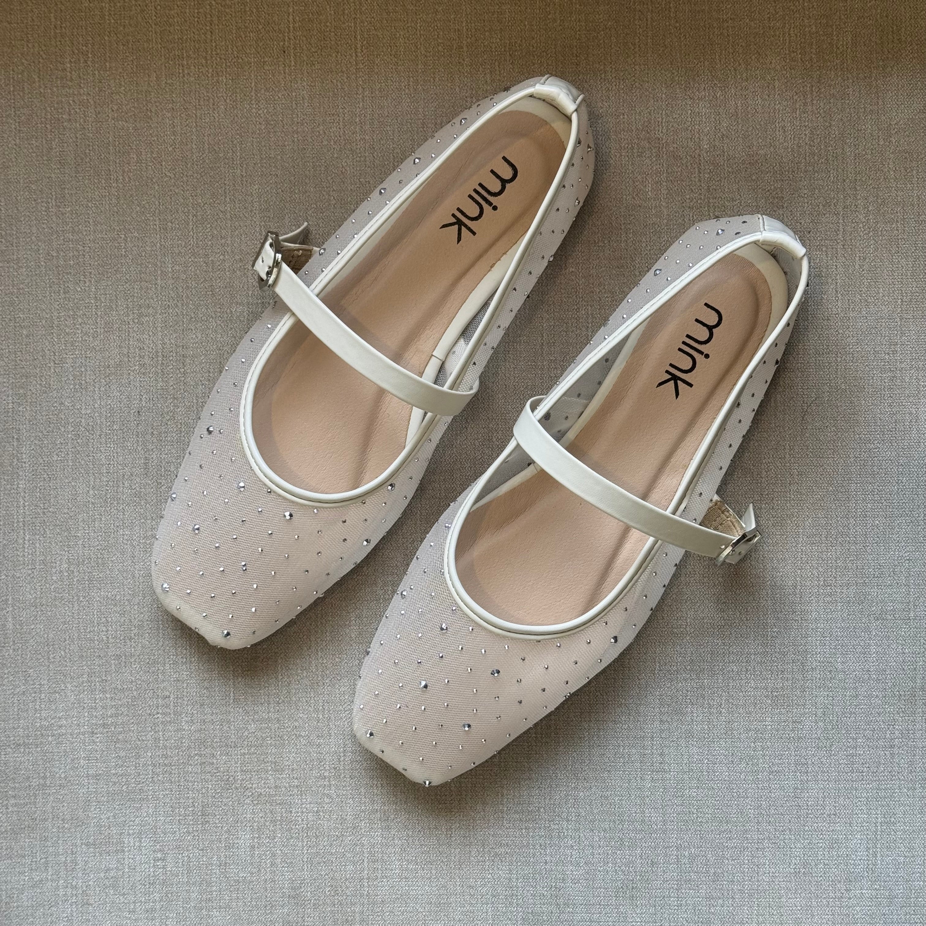 STARRY MESH BALLET | White – Mink